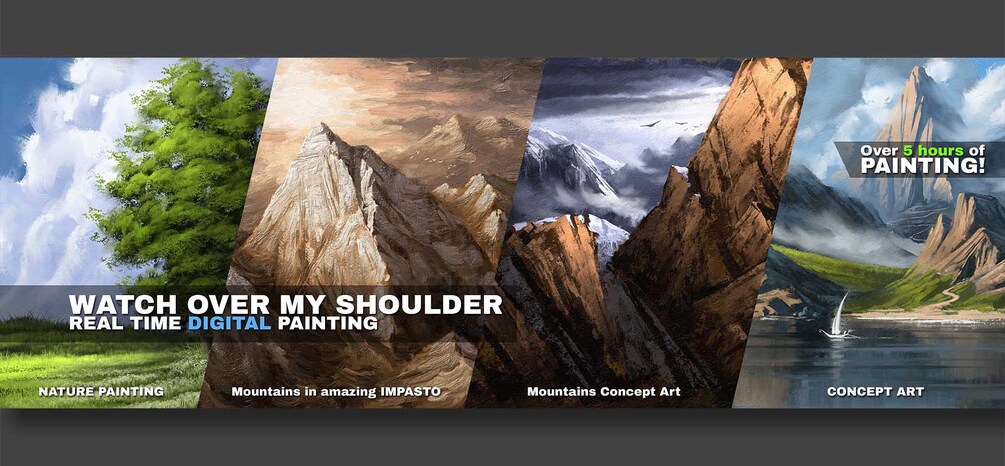 Digital Painting in REAL TIME - Watch over my Shoulder - Ep. 1