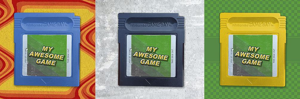 Gameboy Cartridge Template PSD