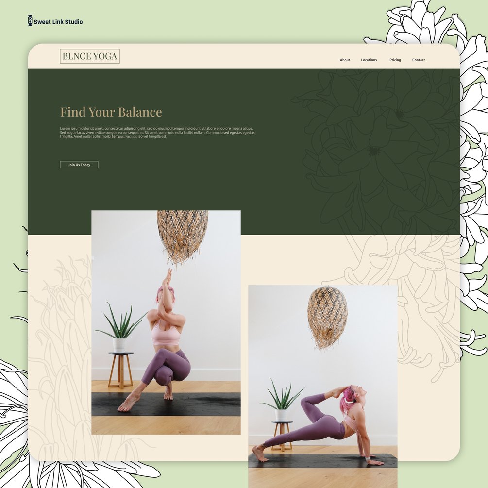 Figma Website Mockup: Yoga Studio