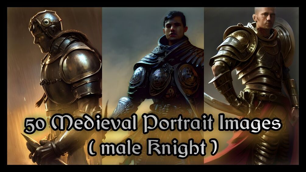 50 Medieval Portrait Images (male Knight)