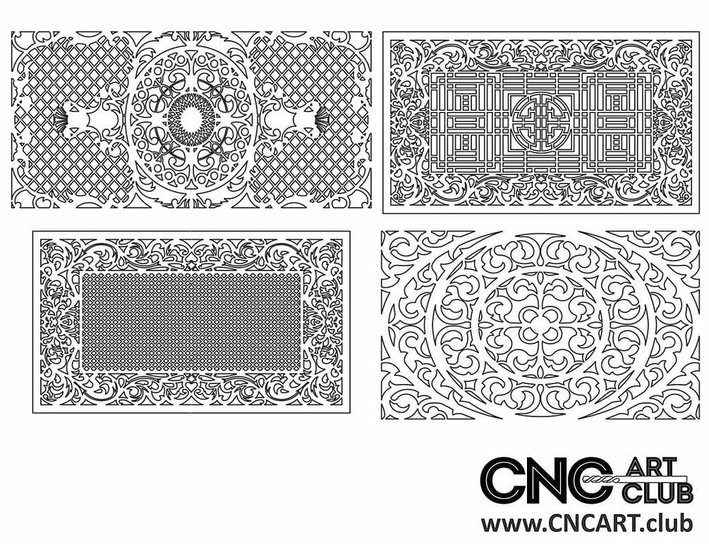 2D-50030 - Decorative pattern for CNC woodworking. Download free