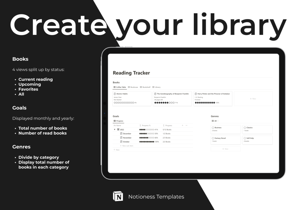 Notion Reading Tracker/List