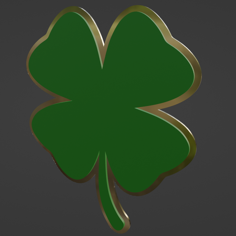 4 leaf clover pin