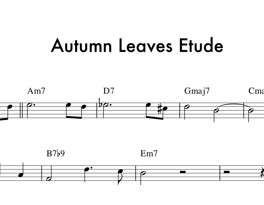 Autumn Leaves - Jazz Etude For All Instruments