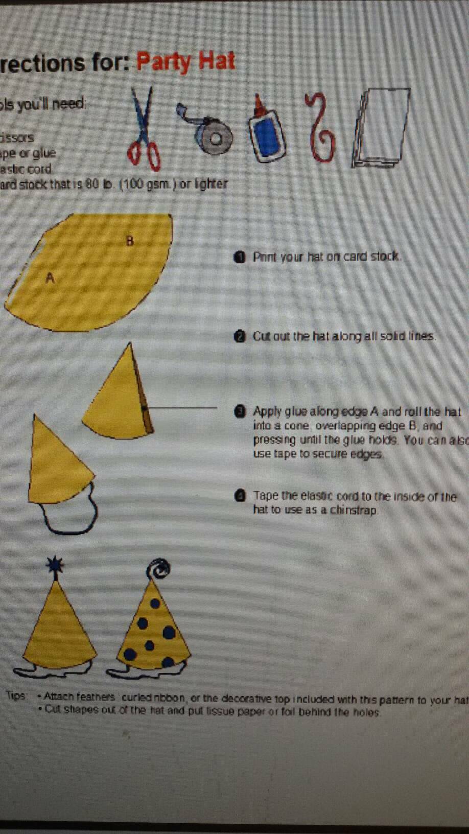 Make your own party hats