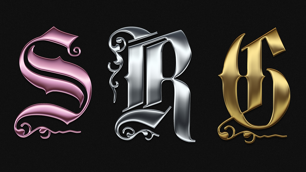 METAL LETTERS TEMPLATE