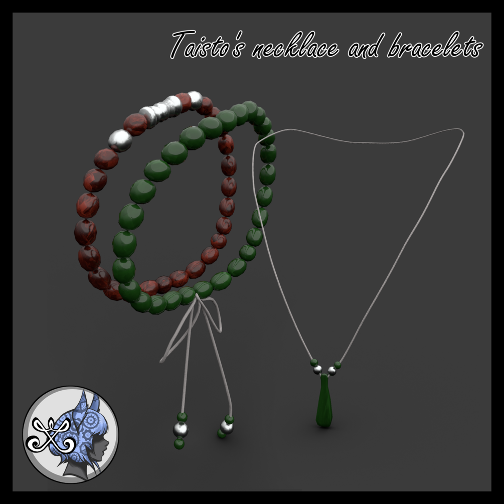 Taisto's necklace and bracelets