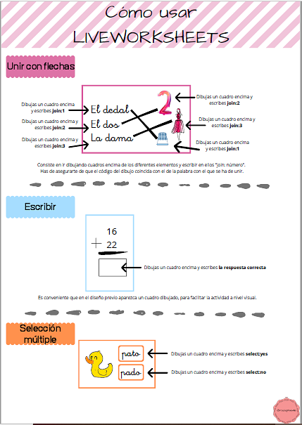 Cómo crear fichas interactivas en Liveworksheets