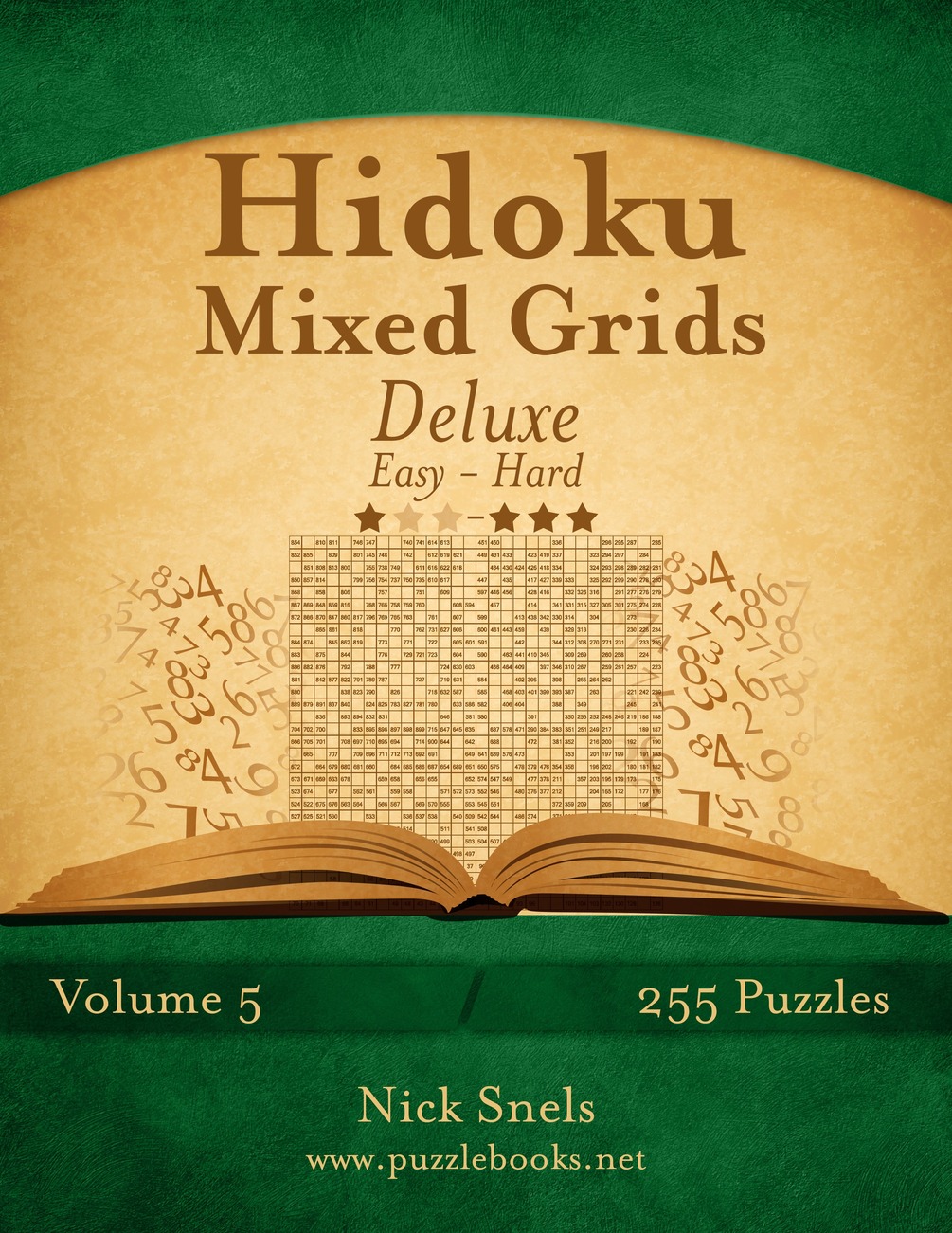 Hidoku Mixed Grids Deluxe - Easy to Hard - Volume 5 - 255 Logic Puzzles
