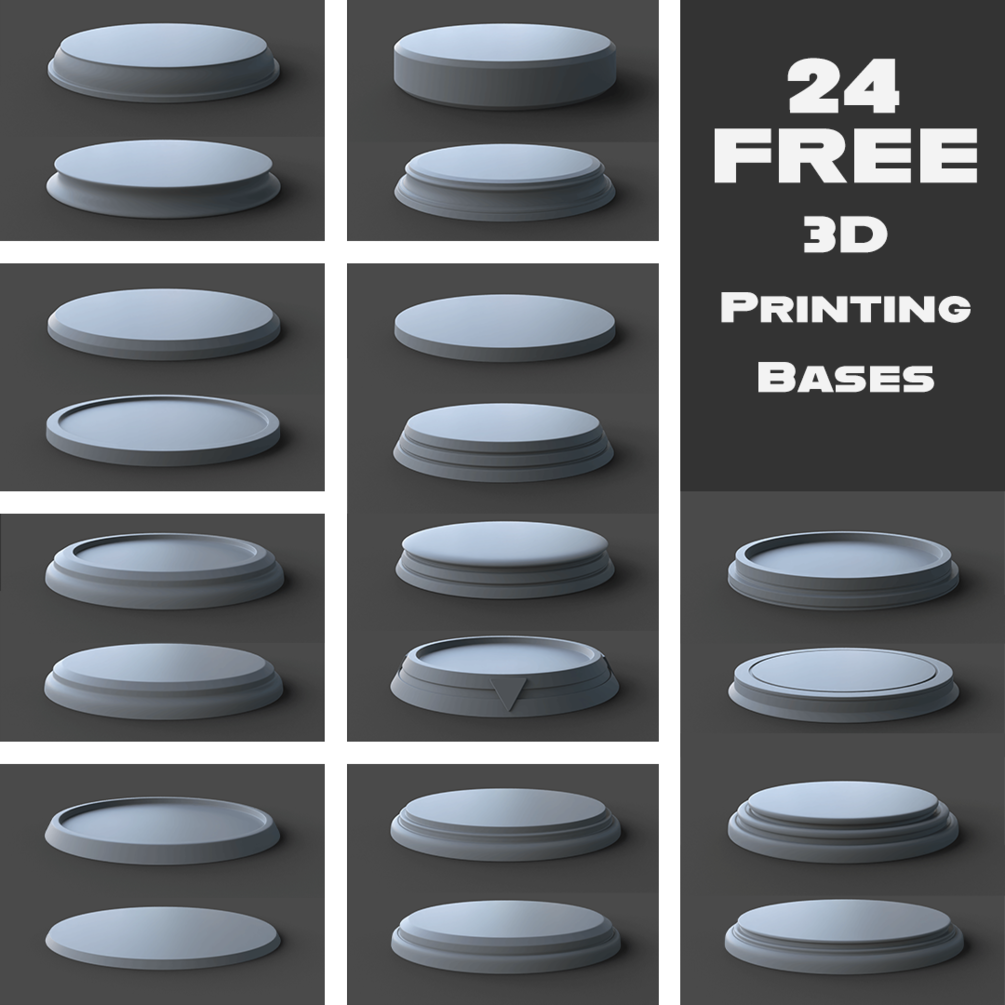 24 Free 3D Printing Bases