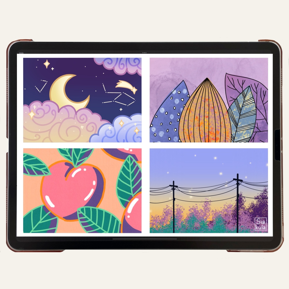 4 drawing ideas with Procreate tutorial