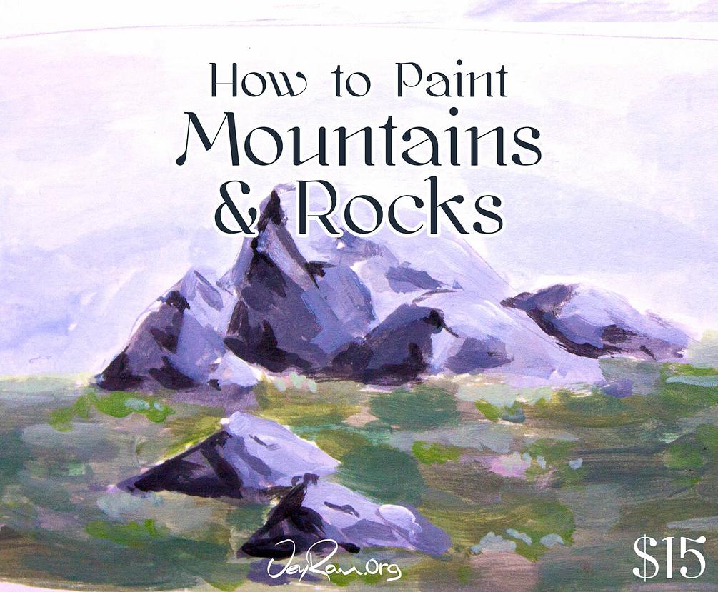 How to Paint Mountains & Rocks for Beginners with Acrylic Paint