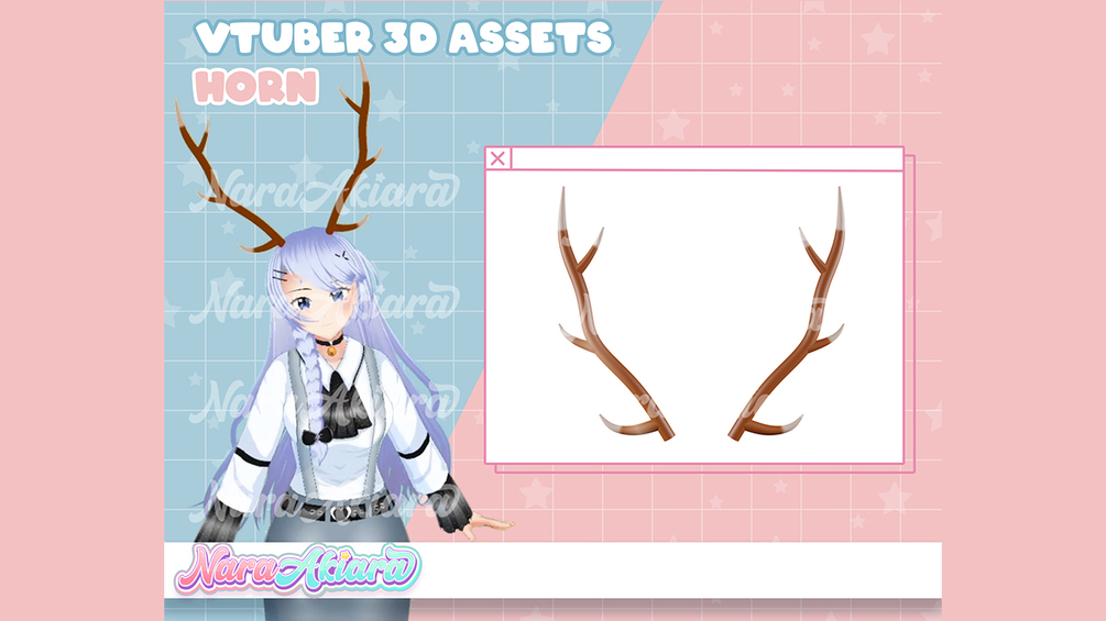 3D Vtuber Assets Horn V20 Vroid Commission, 3D assets ready to use ...