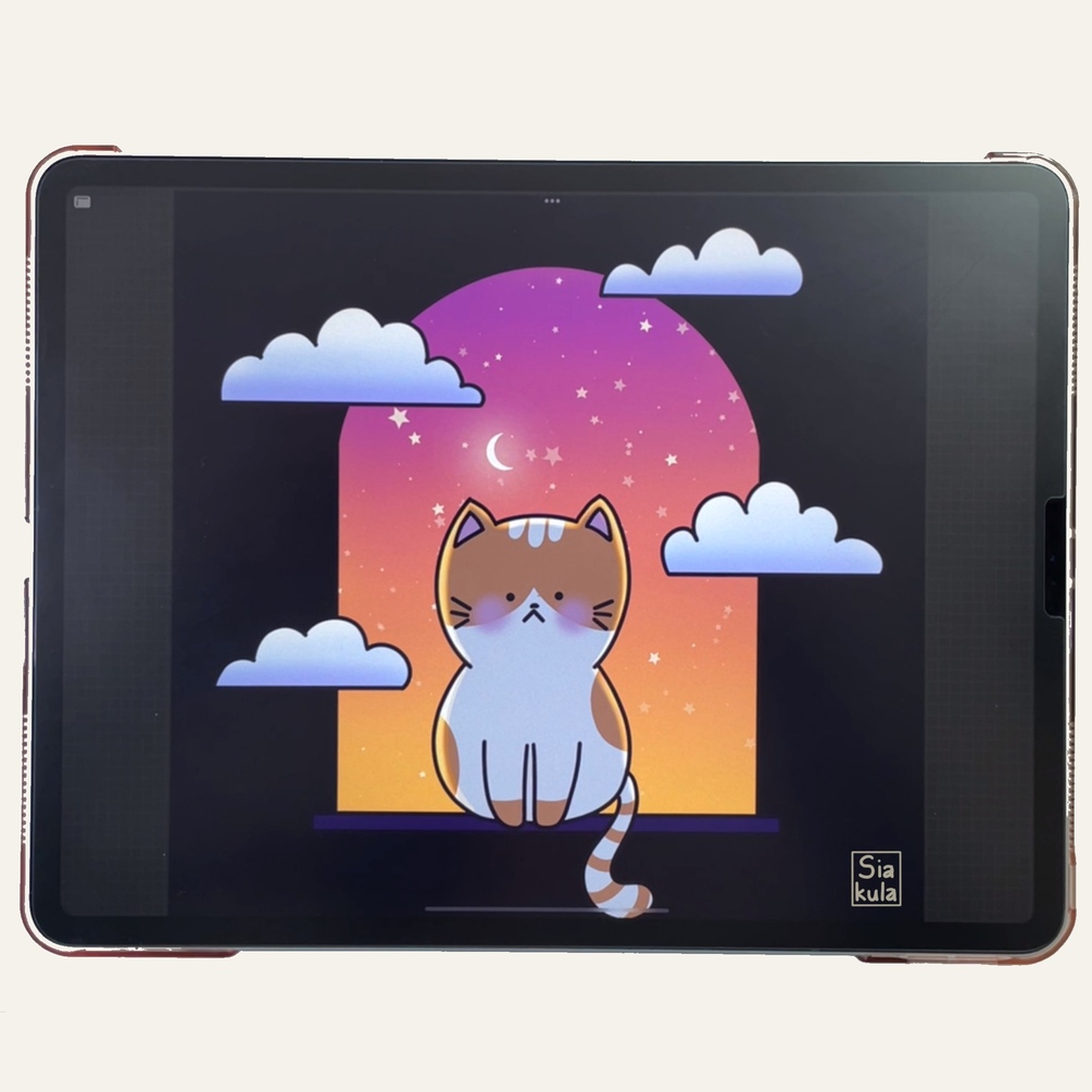 Cat in a window drawing tutorial