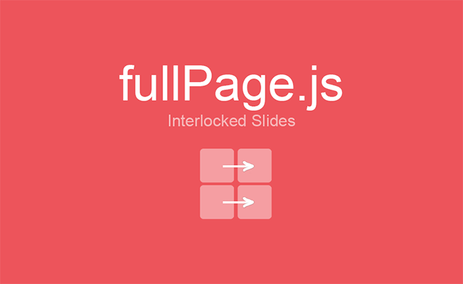 fullpage.js - Interlocked Slides