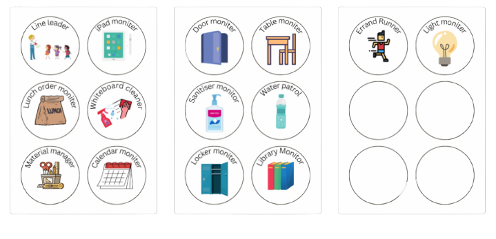 Classroom Monitor Printable Badges/Labels