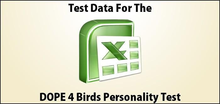 Test DATA: DOPE 4 Bird Personality Test