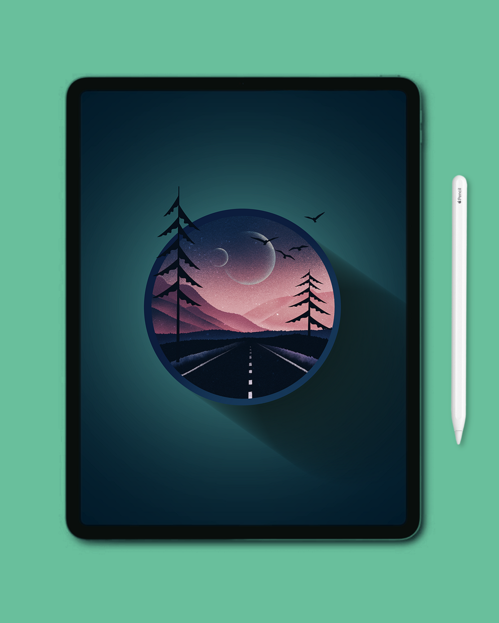 Night Landscape Drawing Tutorial Bundle