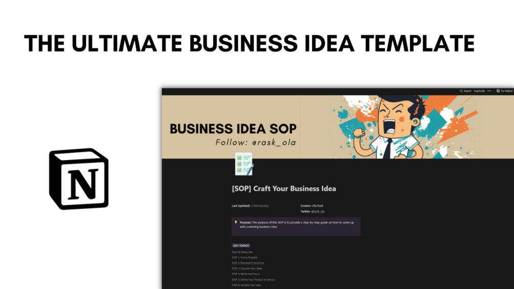 The Ultimate Business Idea Template