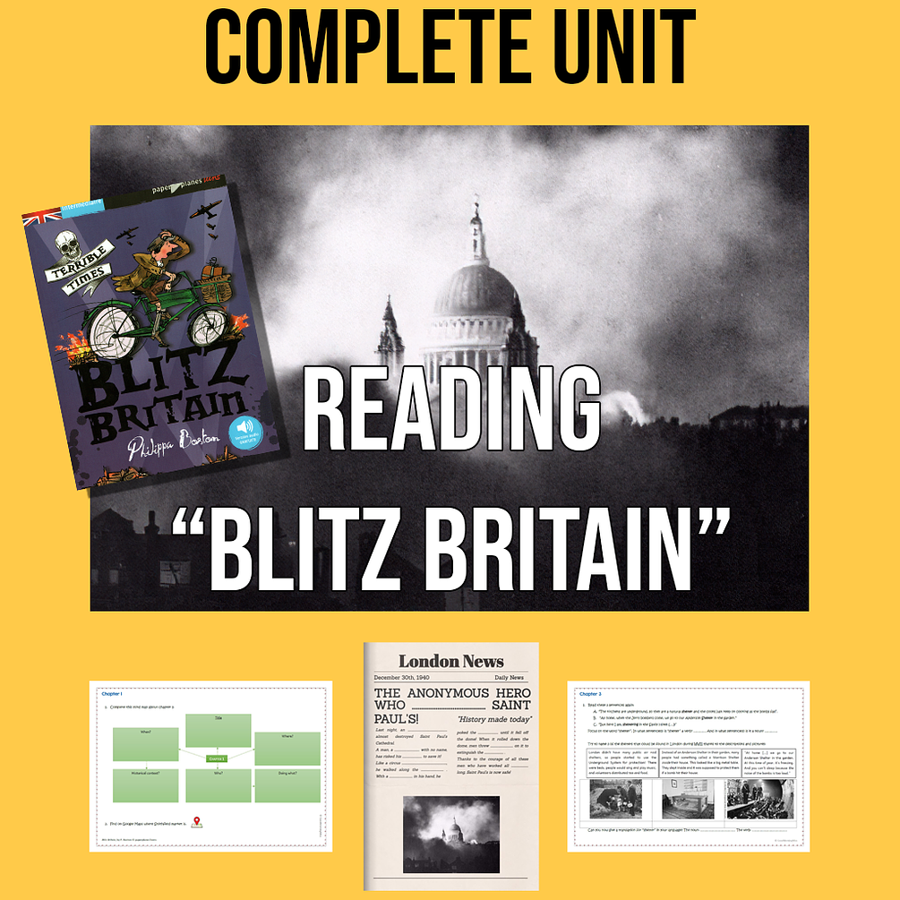 READING "BLITZ BRITAIN" - A book companion for ESL students!
