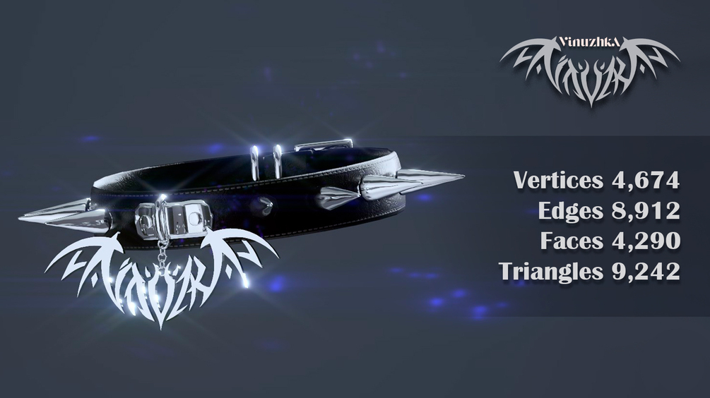 Choker Goth Spike / Vrchat asset