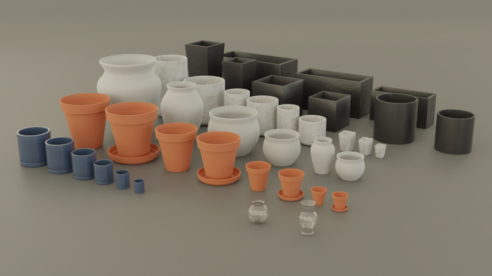 Blender Asset Pack: Planters, Flower Pots, and Vases