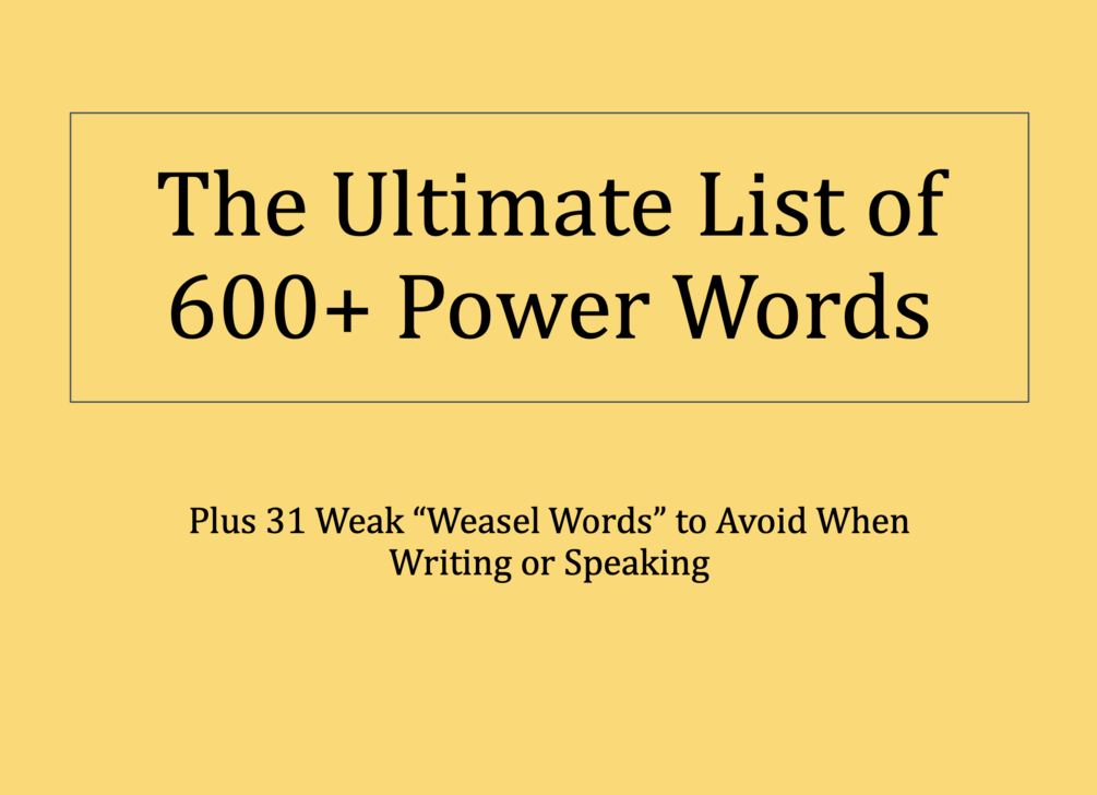 The Ultimate List of 600+ Power Words