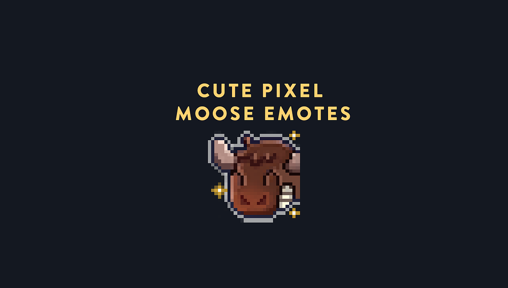 Cute Moose (Pixel Emotes for Twitch)