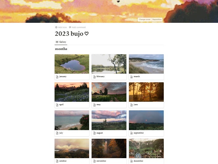 2023 bujo notion template
