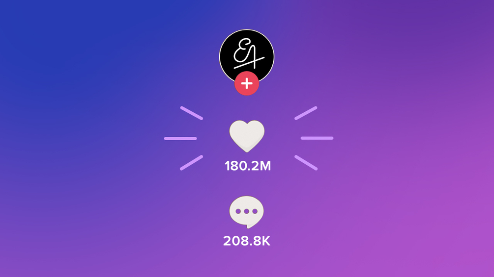 TikTok millions of likes template / PSD + PNG