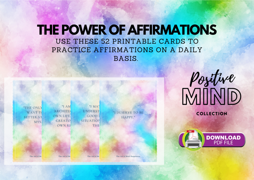 Positive Mindset Affirmation Cards, Positivity Cards, Manifestation ...