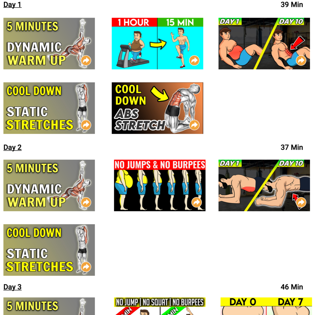 (Free) 2022 Body Transformation Workout Calendar