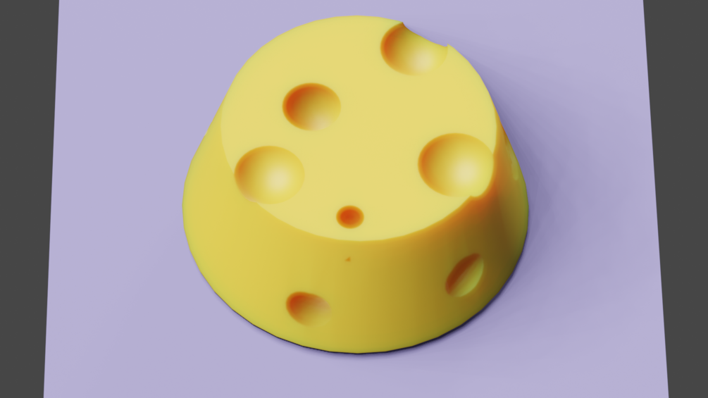 Swiss Cheese 3D Model