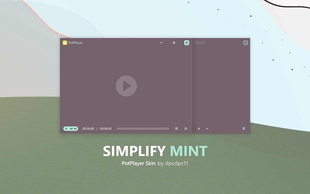 Simplify Mint - PotPlayer Skin
