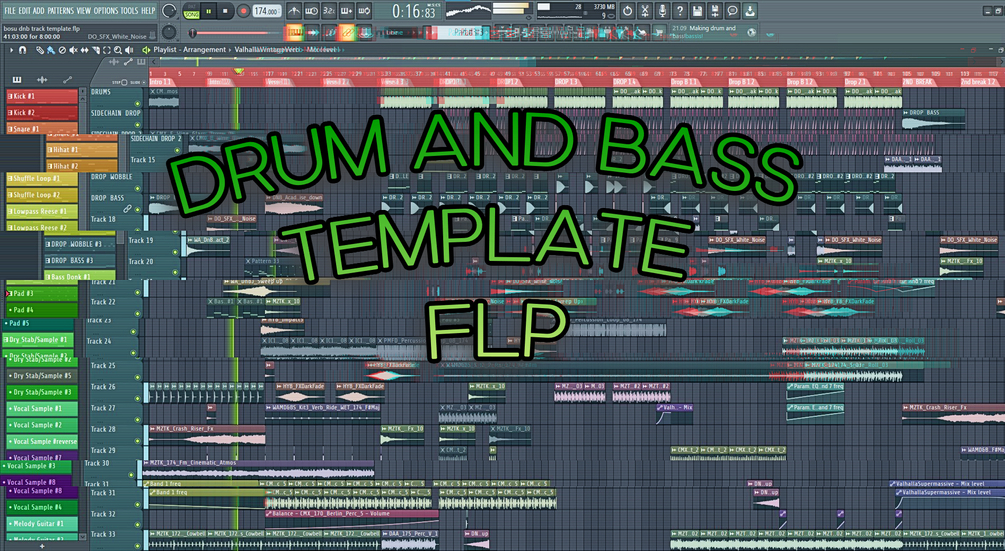 DRUM AND BASS TEMPLATE - FL Studio Project
