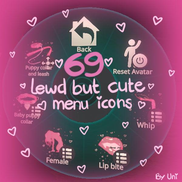 Sparkly LEWD BUT CUTE Menu Icon Pack (69 pieces) ♡