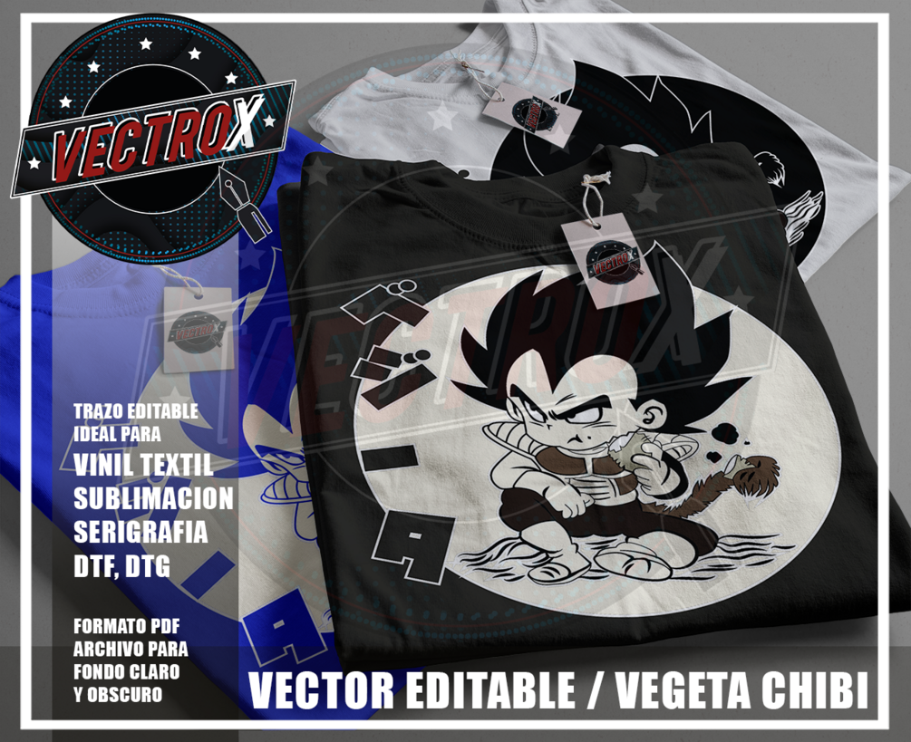 Vector Editable - Vegeta Chibi