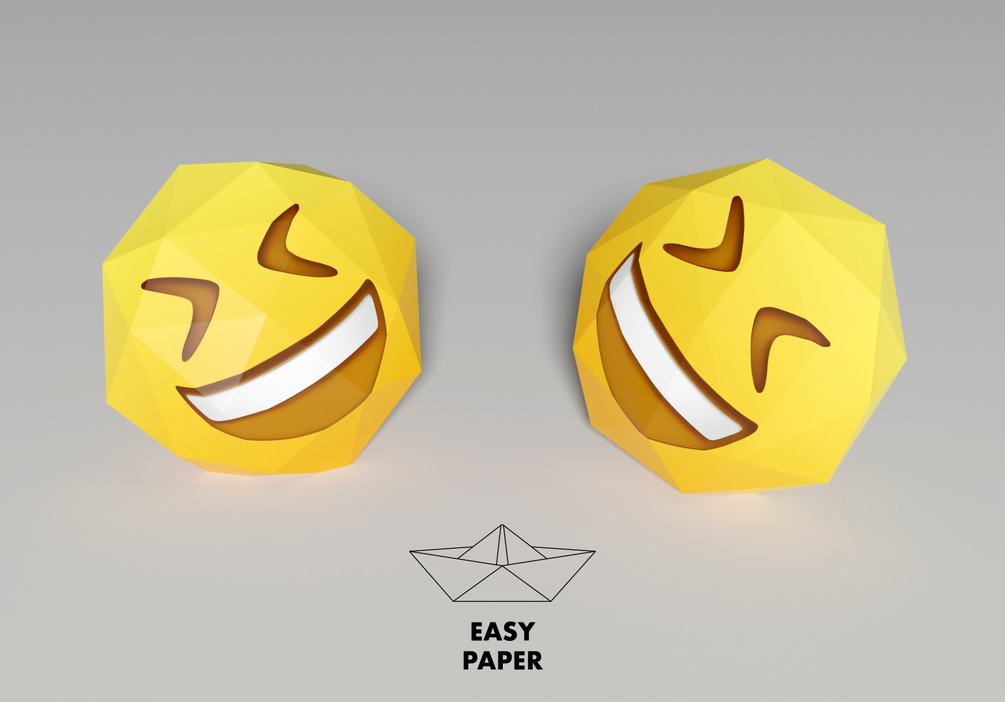 Laughing XD Emoji Papercraft for beginners