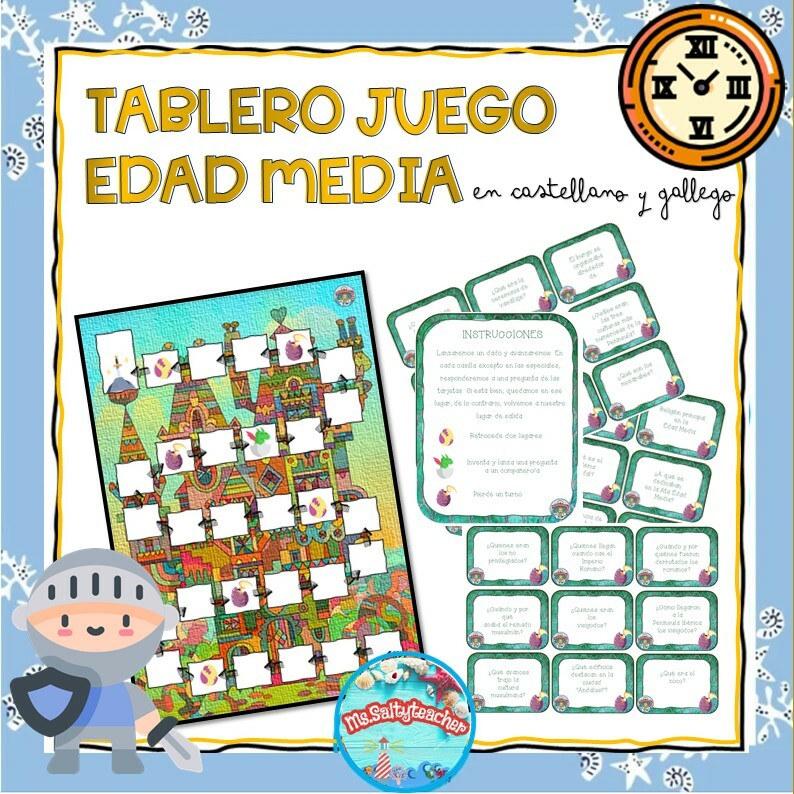 CCSS: Juego tablero Edad Media en gallego y castellano