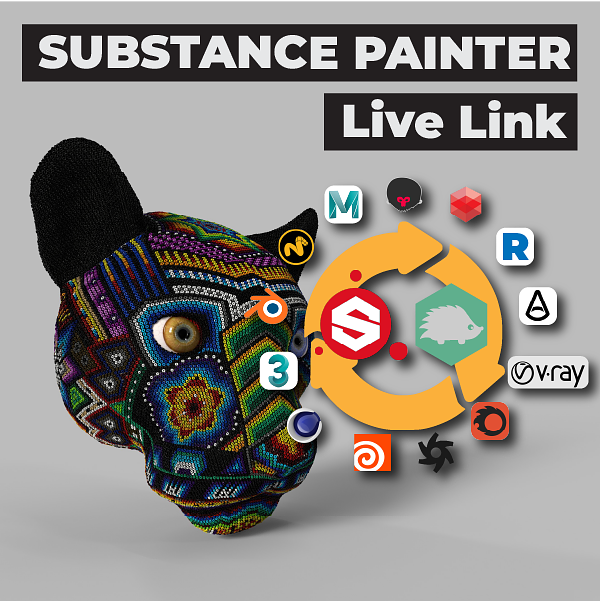 Substance Painter Live Link ( Marmoset, Cinema 4D, 3DS Max, Maya, Modo, Blender, Houdini)