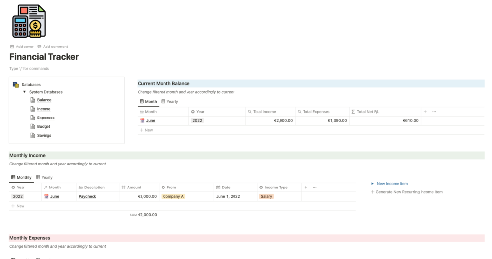 Financial Tracker Pro