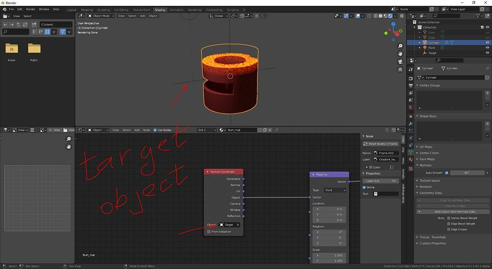 Burn melting shader for blender 2.8+