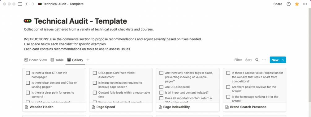 Notion SEO Audit (150+ checks)