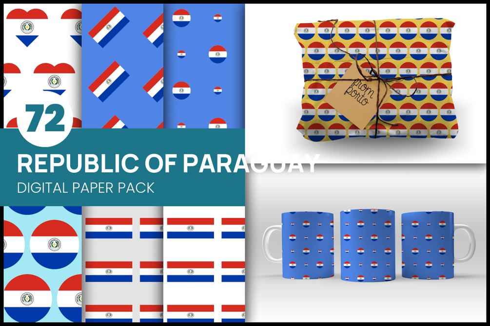 Republic of Paraguay Seamless Patterns