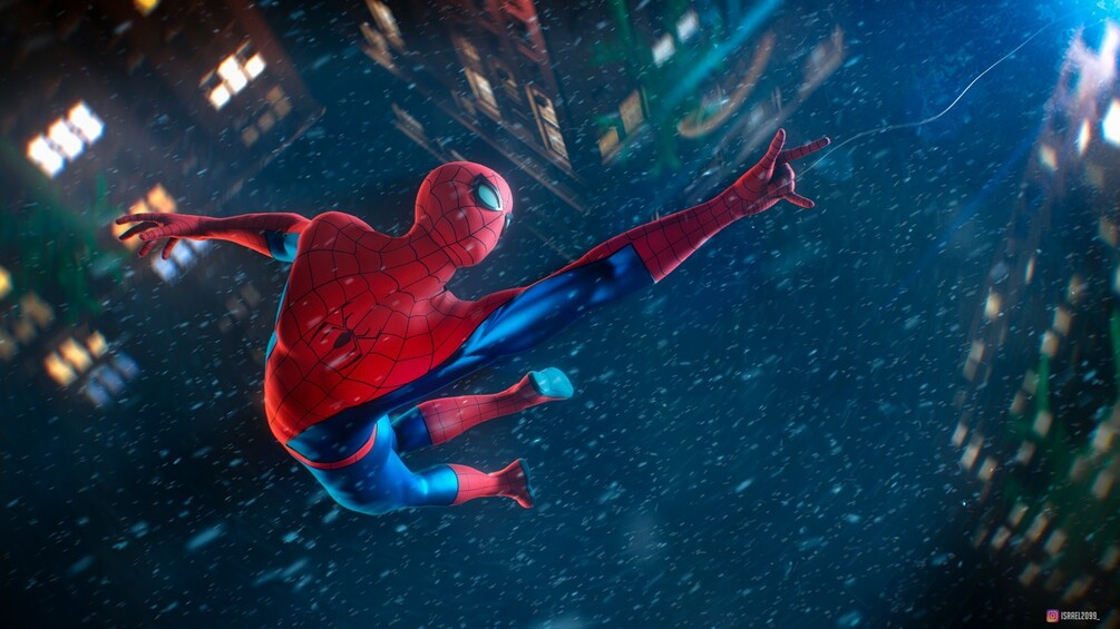 Spider-man on New York's winter 4k (Wallpaper)