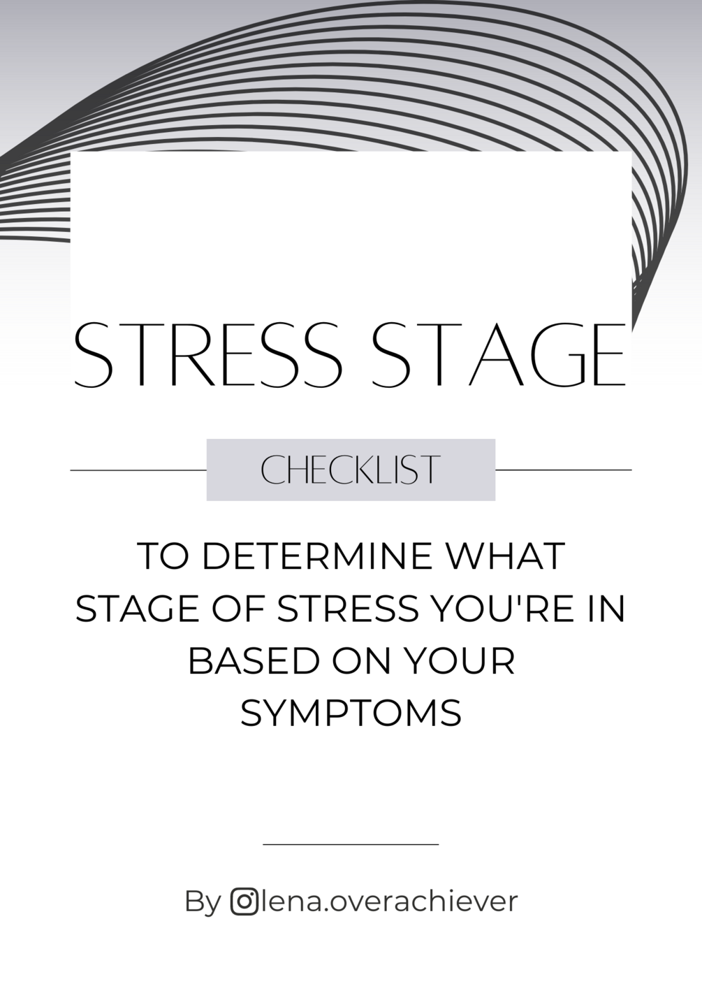 FREE Stress Stage Checklist
