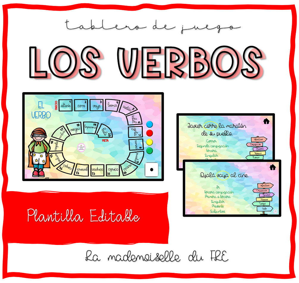 Tablero de juego - Los verbos
