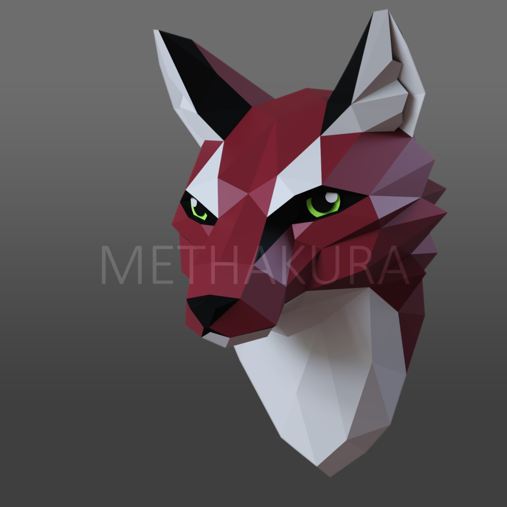 Papercraft template - Fox head
