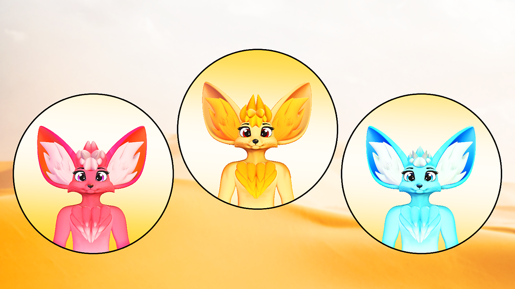 Fennec (VRChat 3D Models, VTuber Avatar)