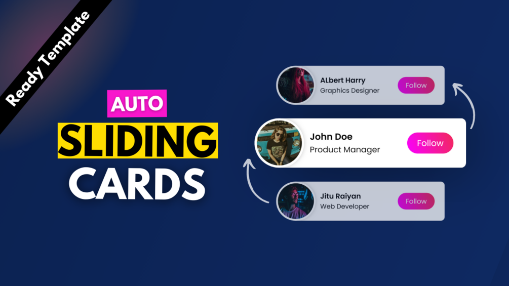 Elementor Auto Sliding Cards